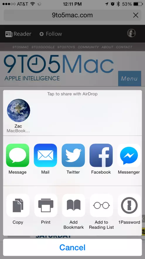 فیس بک میسنجر iOS 8