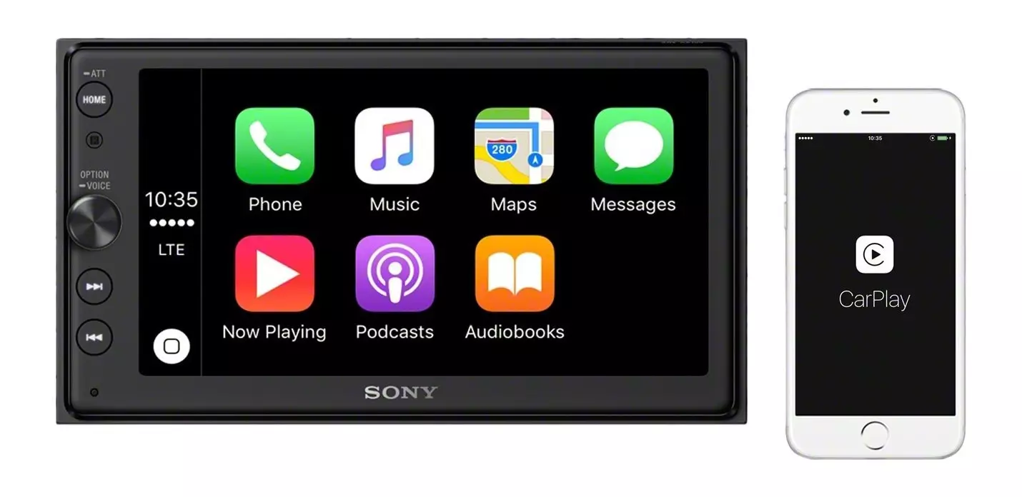 Ihe nnata CarPlay kacha ọhụrụ nke Sony na-agbakwụnye ihe ọkpụkpọ DVD arụnyere n'ime ya 11464_1