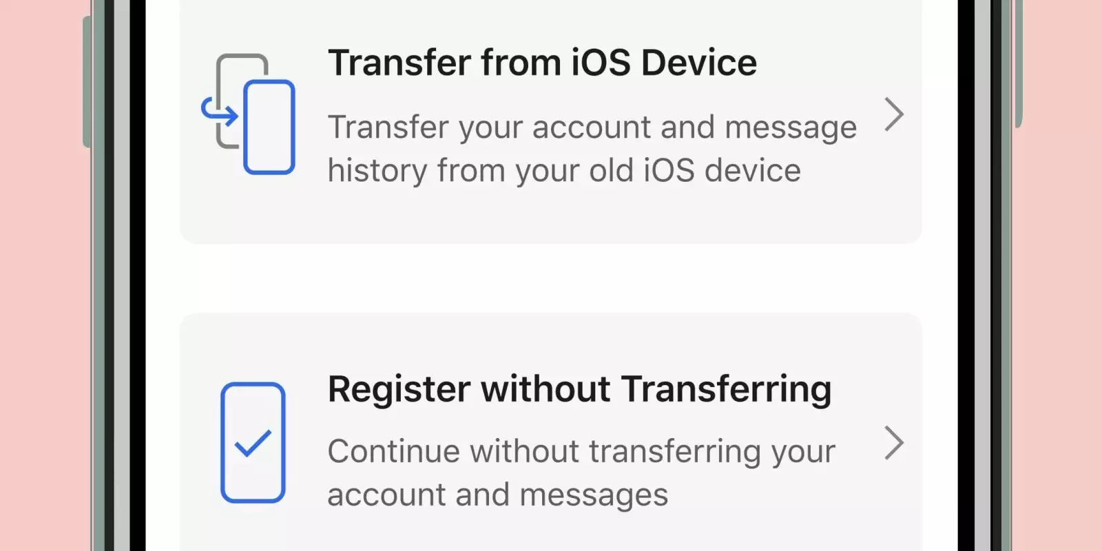 Como transferir a conta e a mensagem do Signal para o iPhone