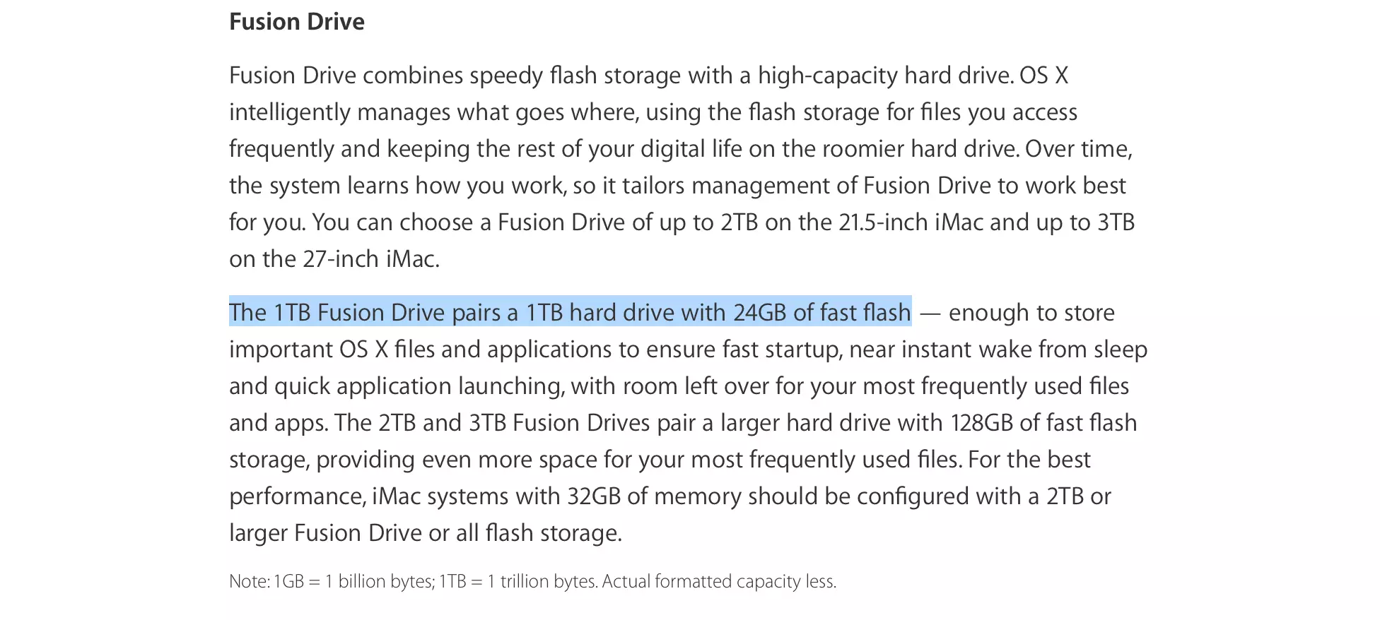 Apple slims 1 TB Fusion Drive ka handap pikeun 24 GB gudang flash 11931_3