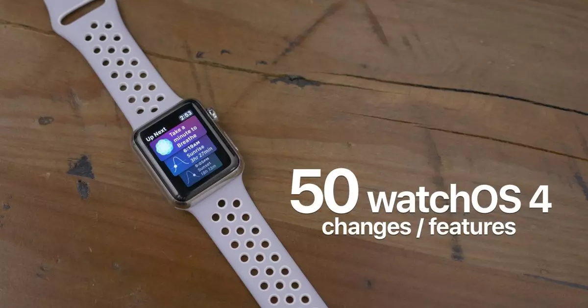 Kedu ihe dị ọhụrụ na watchOS 4? Ejiri atụmatụ na mgbanwe 50+ mee ihe [Video]