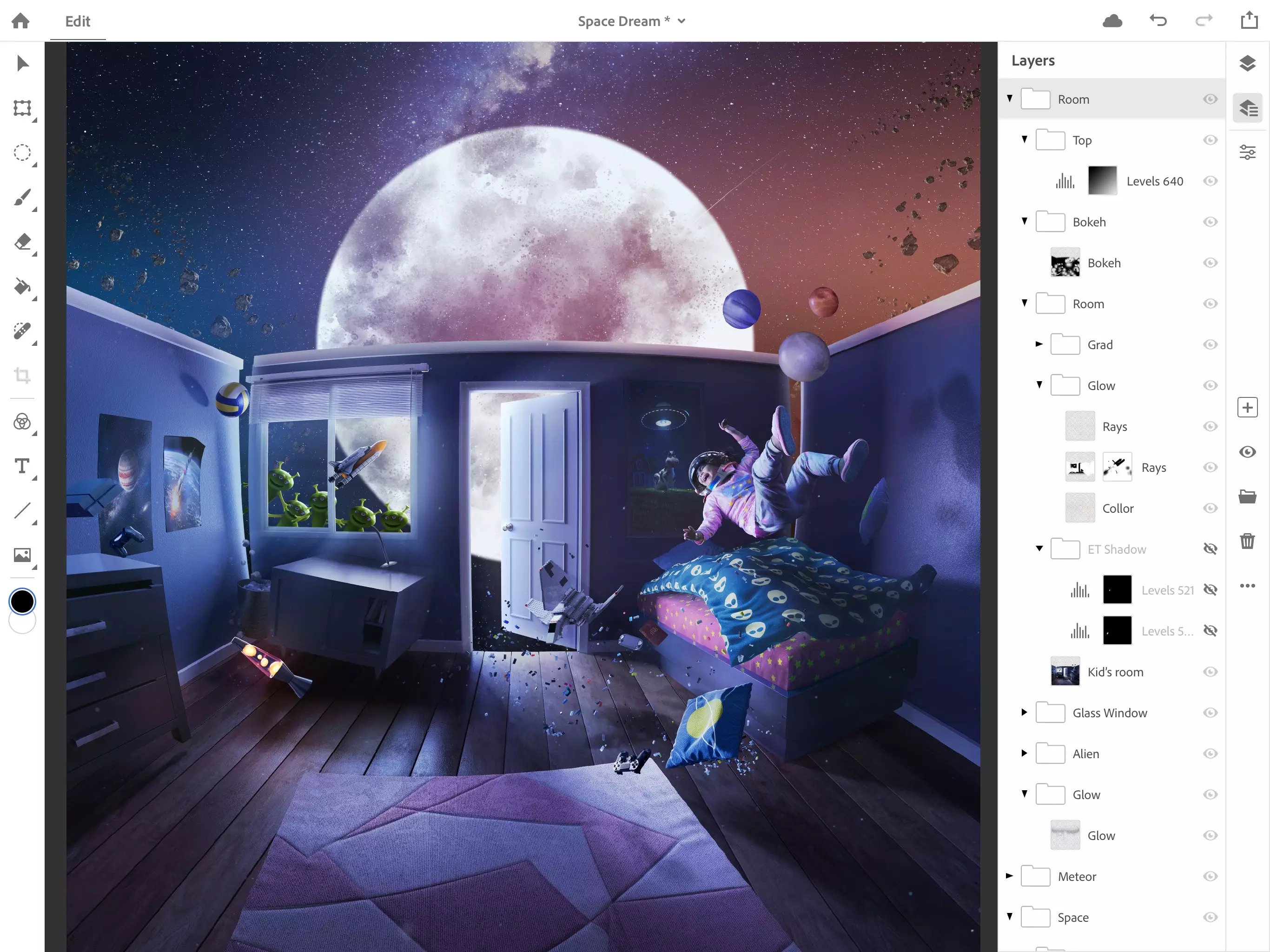 Adobe kunngjør full Photoshop CC for iPad-frakt 2019, synkronisert med skrivebordet 12282_2