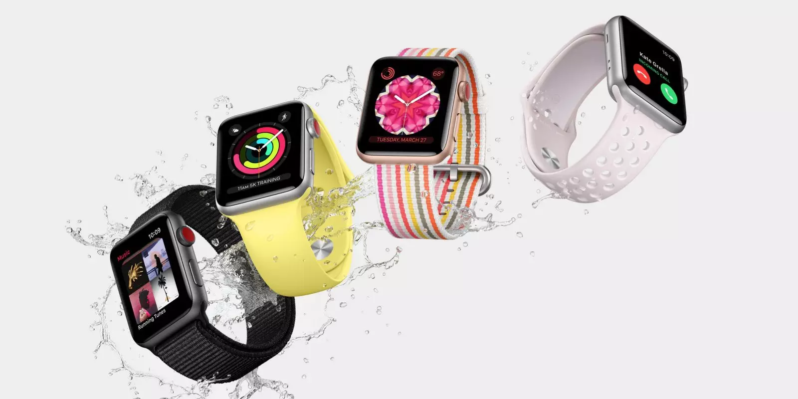 Apple Watch Series 3 гурӯҳҳои гуногун