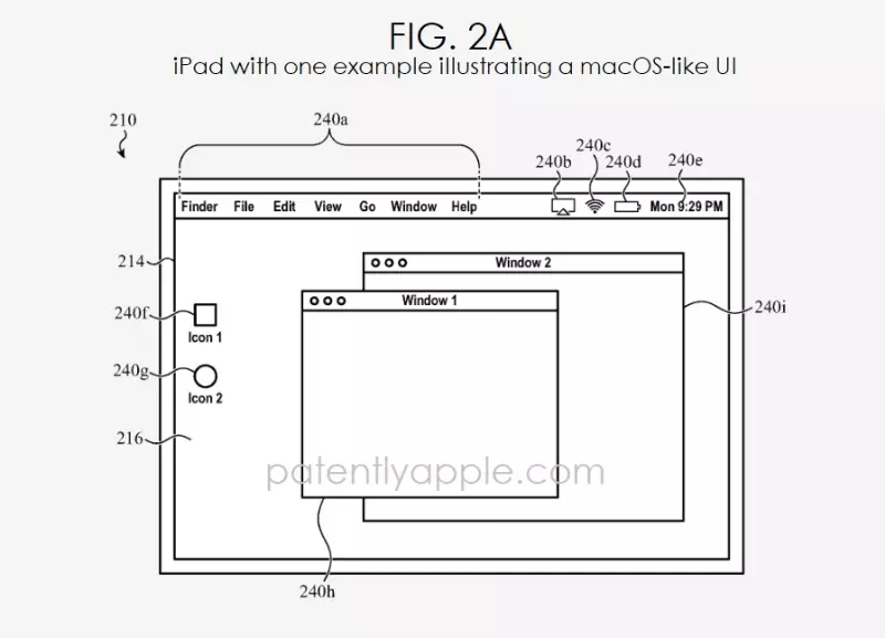 Apple-ийн патент нь UI гэх мэт mac-OS үйлдлийн системтэй iPad гарыг тодорхойлдог 1306_2