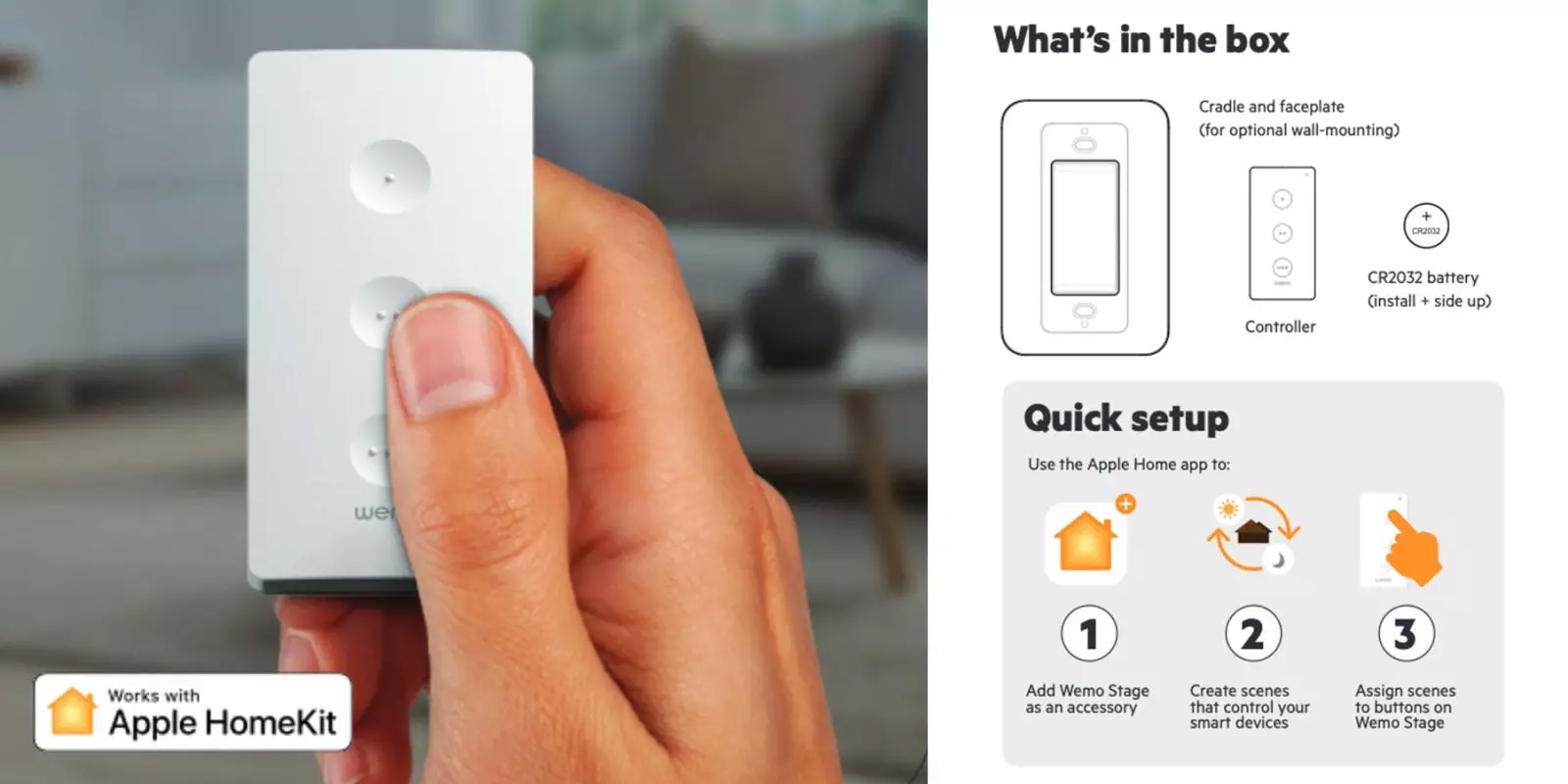 HomeKit ರಿಮೋಟ್ ಕಂಟ್ರೋಲ್ Wemo ಹಂತ