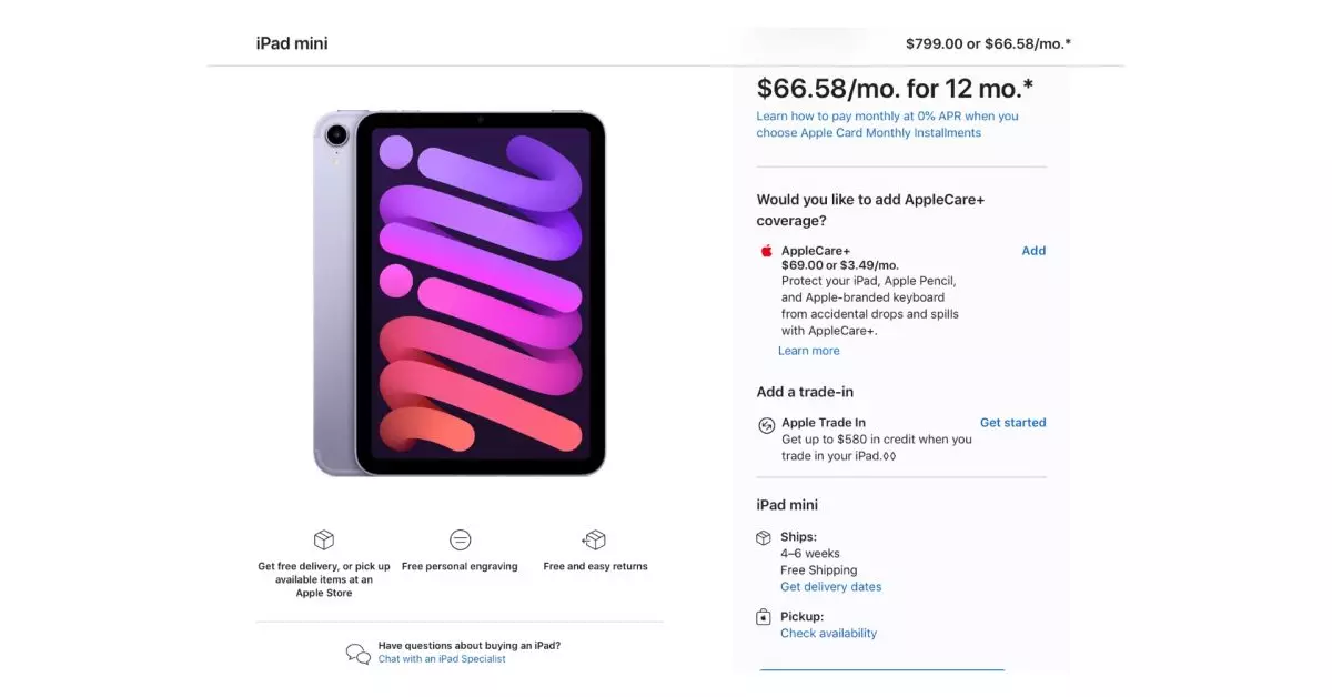 Procjene isporuke iPad mini 6 počinju kliziti u listopadu i studenom