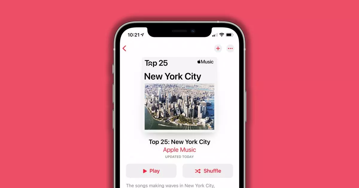 Apple Music City Charts рәсми рәвештә iOS 14.5 чыгарылганнан соң туры эфирга чыга