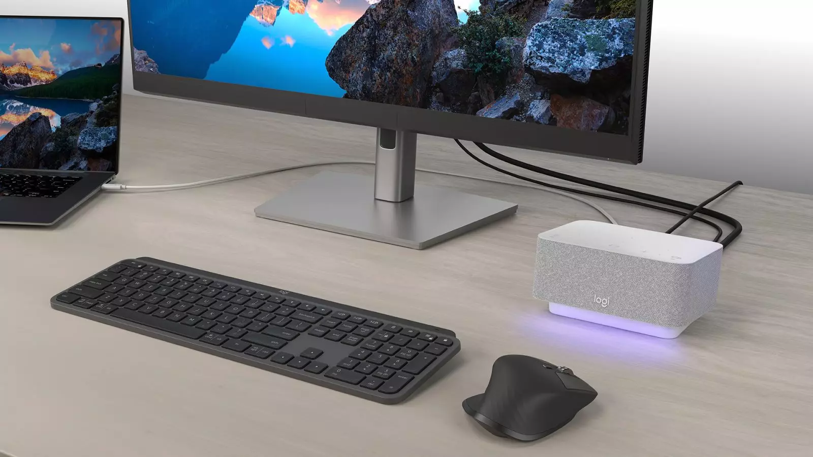 Logitech anoncas 'Logi Dock' kun enkonstruita laŭtparolilo 14402_1