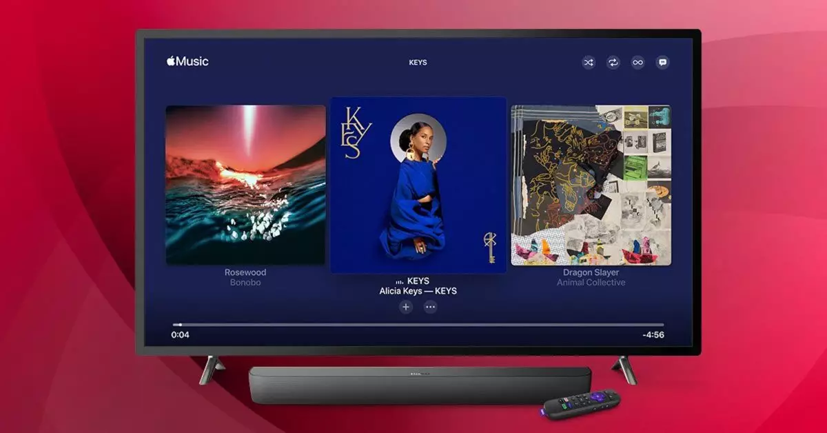 Apple Music දැන් Roku ප්‍රවාහ උපාංග, ස්මාර්ට් රූපවාහිනී මත තිබේ