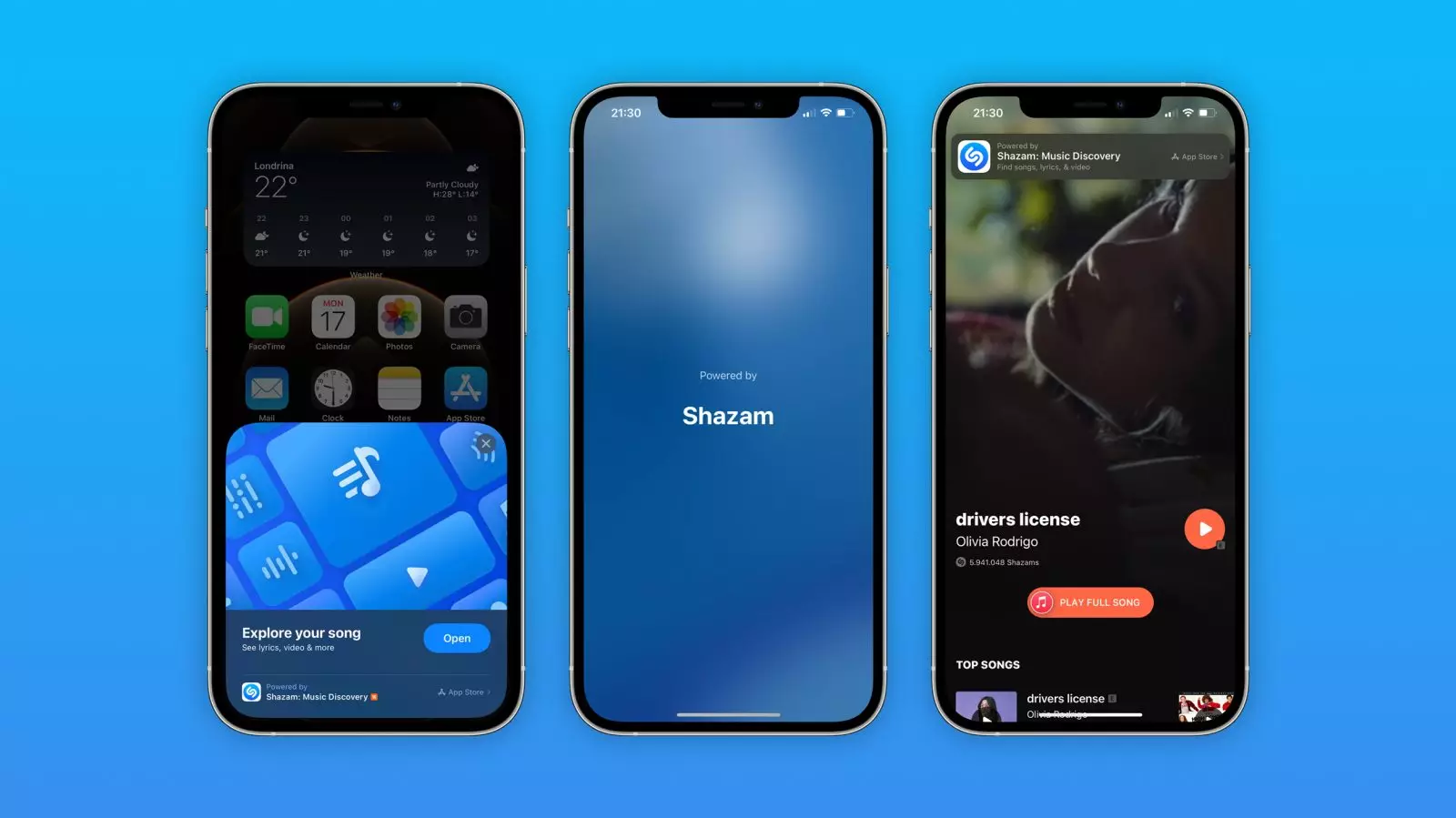 Розпізнавання музики Shazam, вбудоване в iOS, тепер є кліпом програми 14654_1