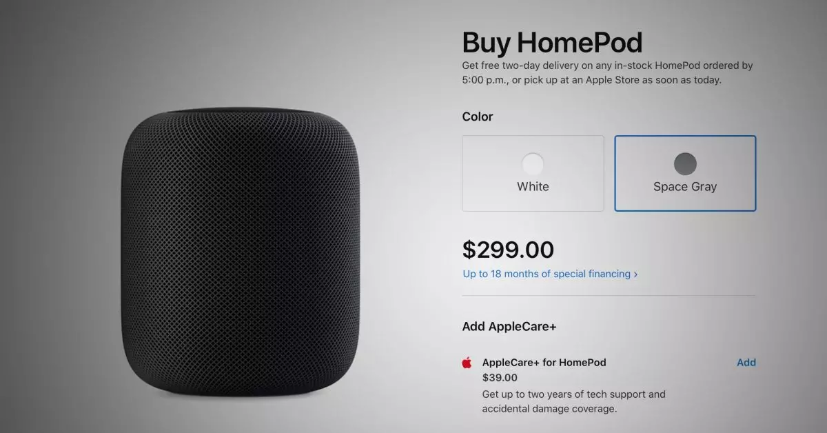 Apple bütün dünyada HomePod-un qiymətini aşağı salır, indi ABŞ Apple Store-da 299 dollardır