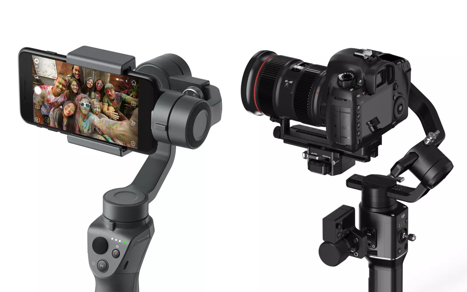 DJI Osmo Mobile 2 kaj Ronin S