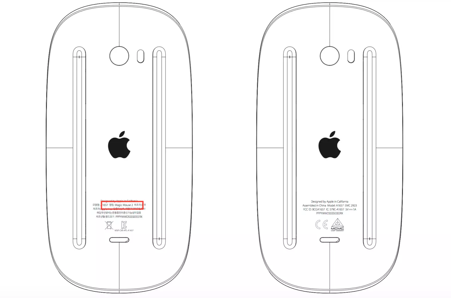 Apple Bluetooth LE 4.2 'Magic Mouse 2' kaj nova Sendrata Klavaro trafis la FCC 14858_1