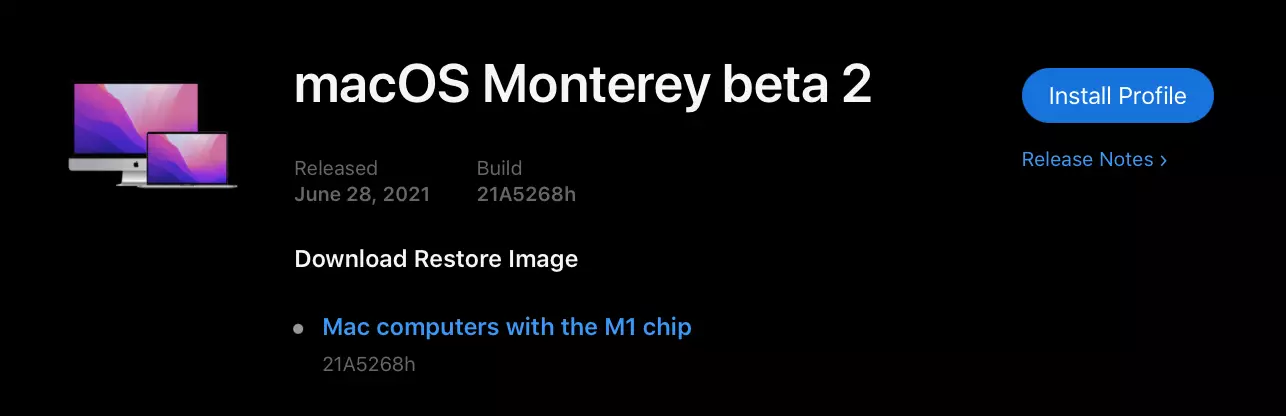 I-macOS Monterey beta 2 ifikela abathuthukisi 15042_2