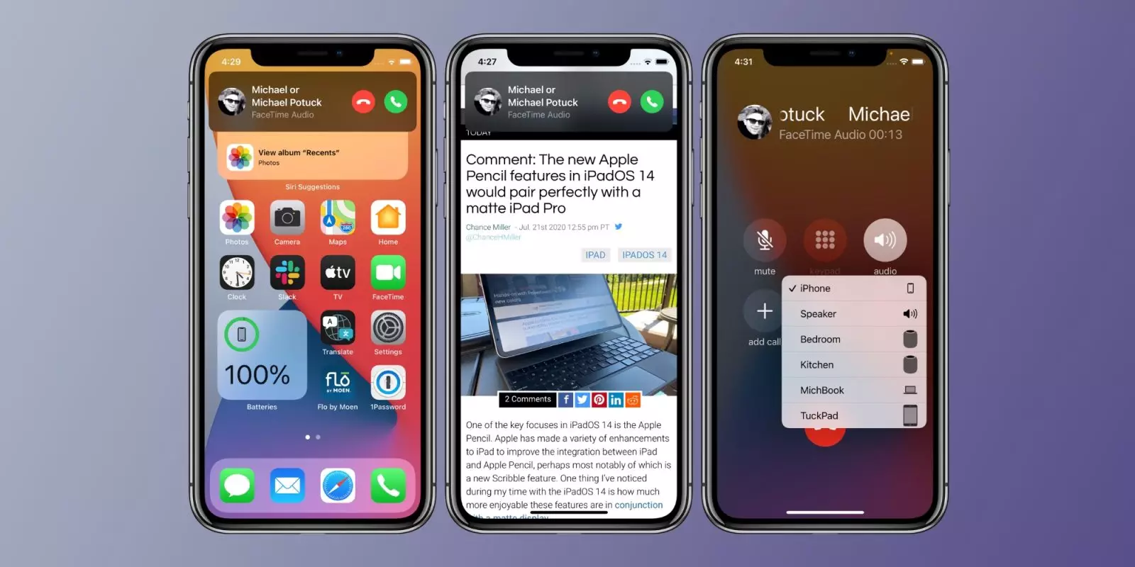 Jak používat kompaktní rozhraní volání iPhone iOS 14