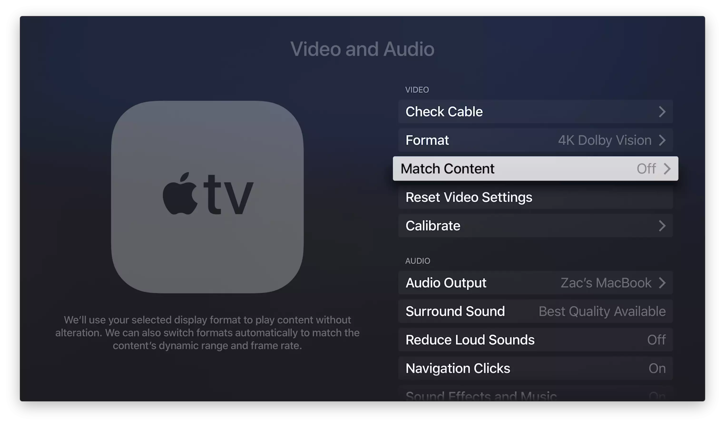 tvOS 11.2 mat neien HDR a Frame Rate Optiounen elo verfügbar fir Apple TV 4K 1588_2