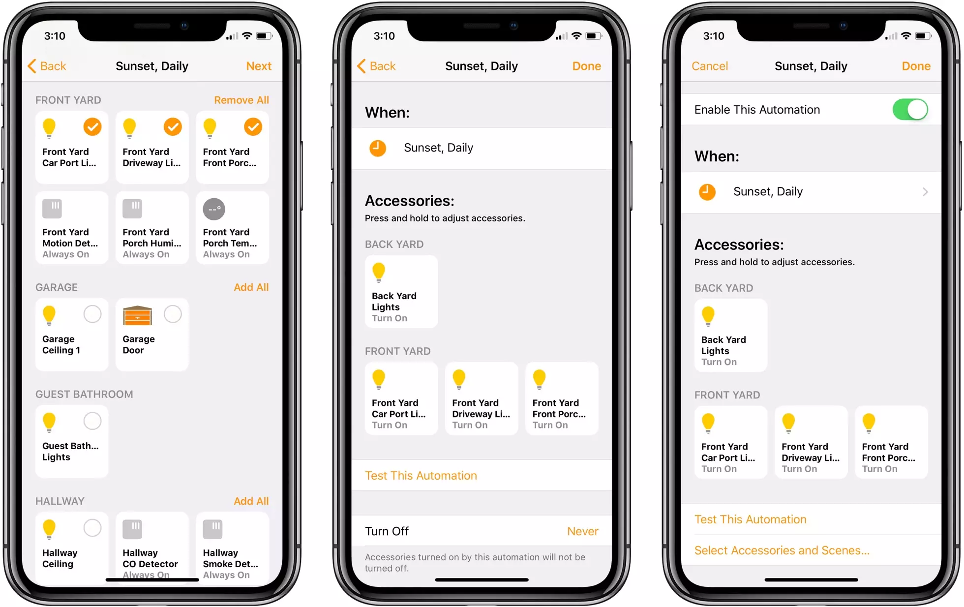 HomeKit долоо хоног бүр: Нар жаргах/мандах, цаг хугацаанаас хамаарч гадаа гэрлийг автоматаар асаах, унтраах 16156_5