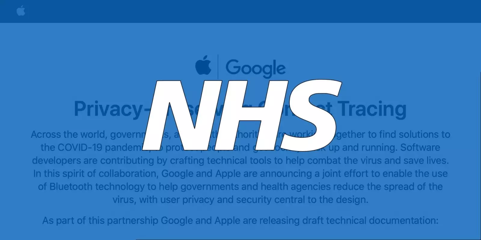 Skýrsla: NHS í Bretlandi biður hönnuði um að „rannsaka“ að skipta snertiforriti sínu yfir í API Apple 16220_1