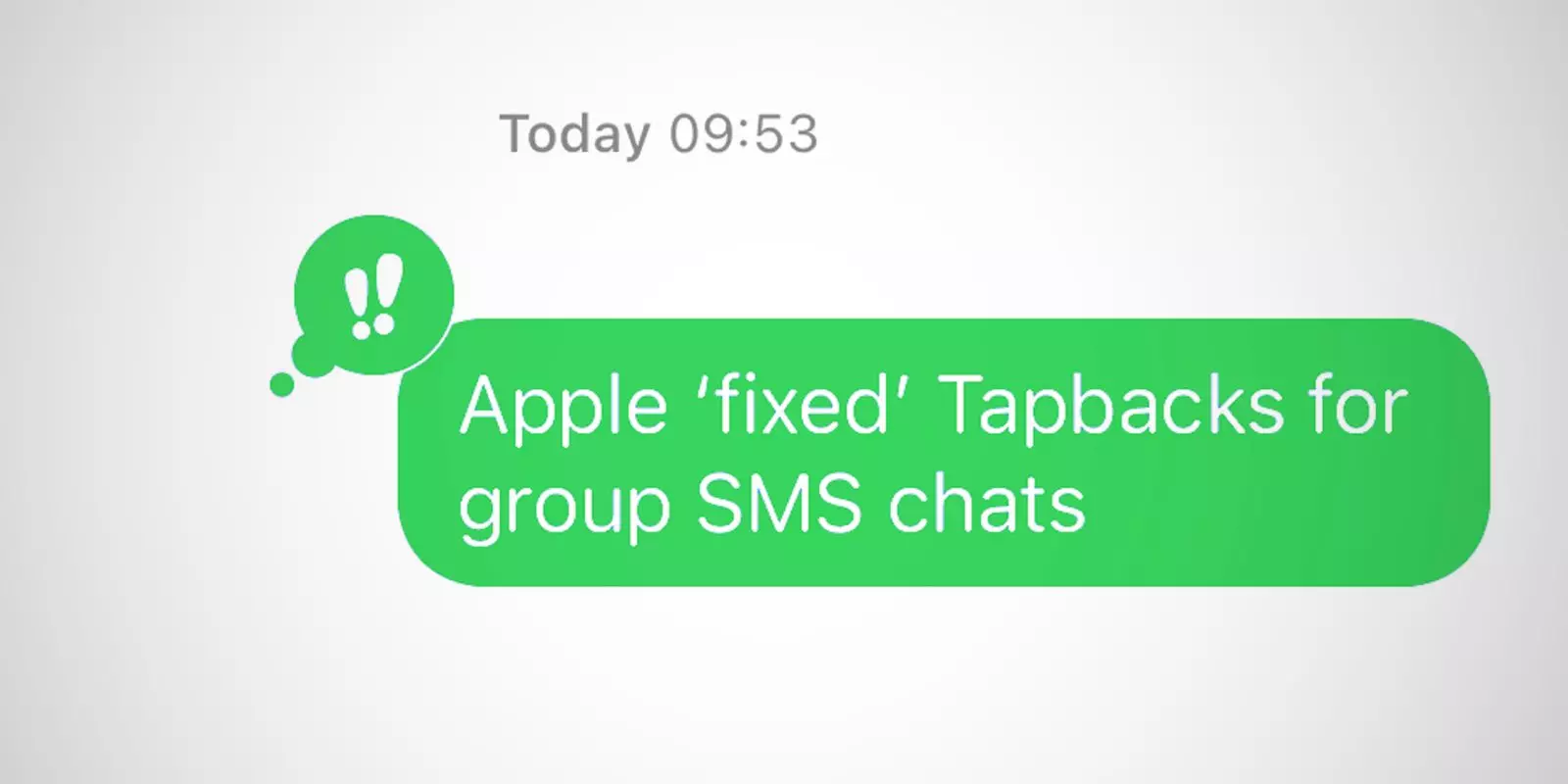 Tapbacks muMessages yeSMS