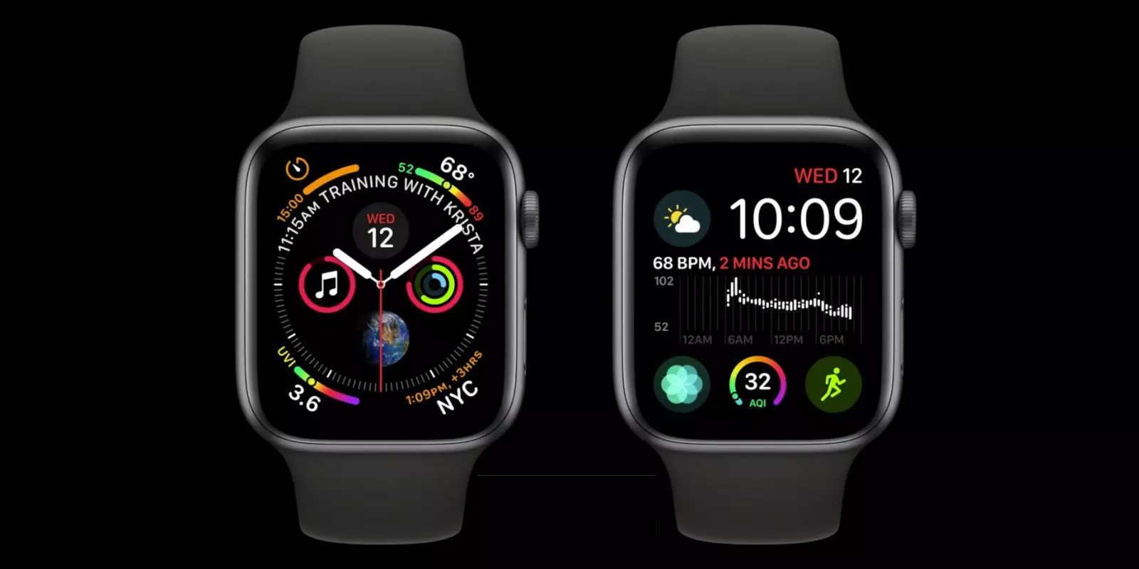 Novi zapleti Apple Watch Series 4 za obraz 'Infograph': vogalni merilniki, ukrivljeno besedilo na okvirju, več 16467_1