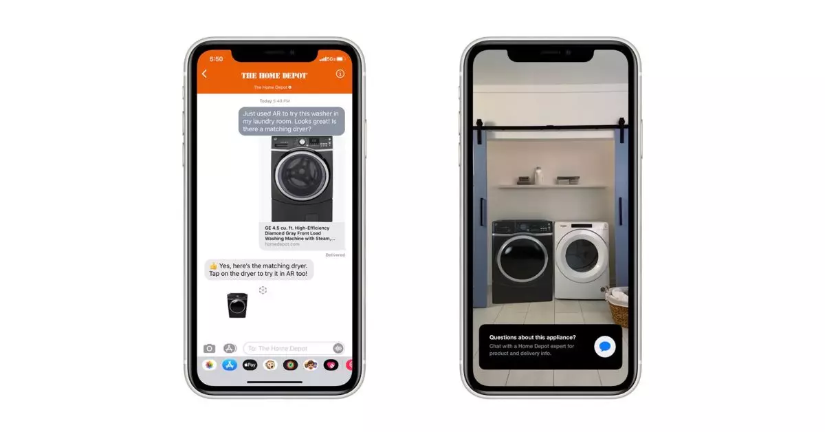 Apple lanĉas aĉetbutonon por funkcio AR Quick Look kun Home Depot kaj Wayfair surŝipe