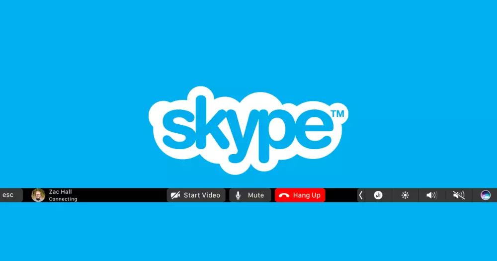 Skype ji bo macOS-ê ji bo kontrolên Touch Bar-ê bi piştgiriya nav-bangê ve hatî nûve kirin 16863_1