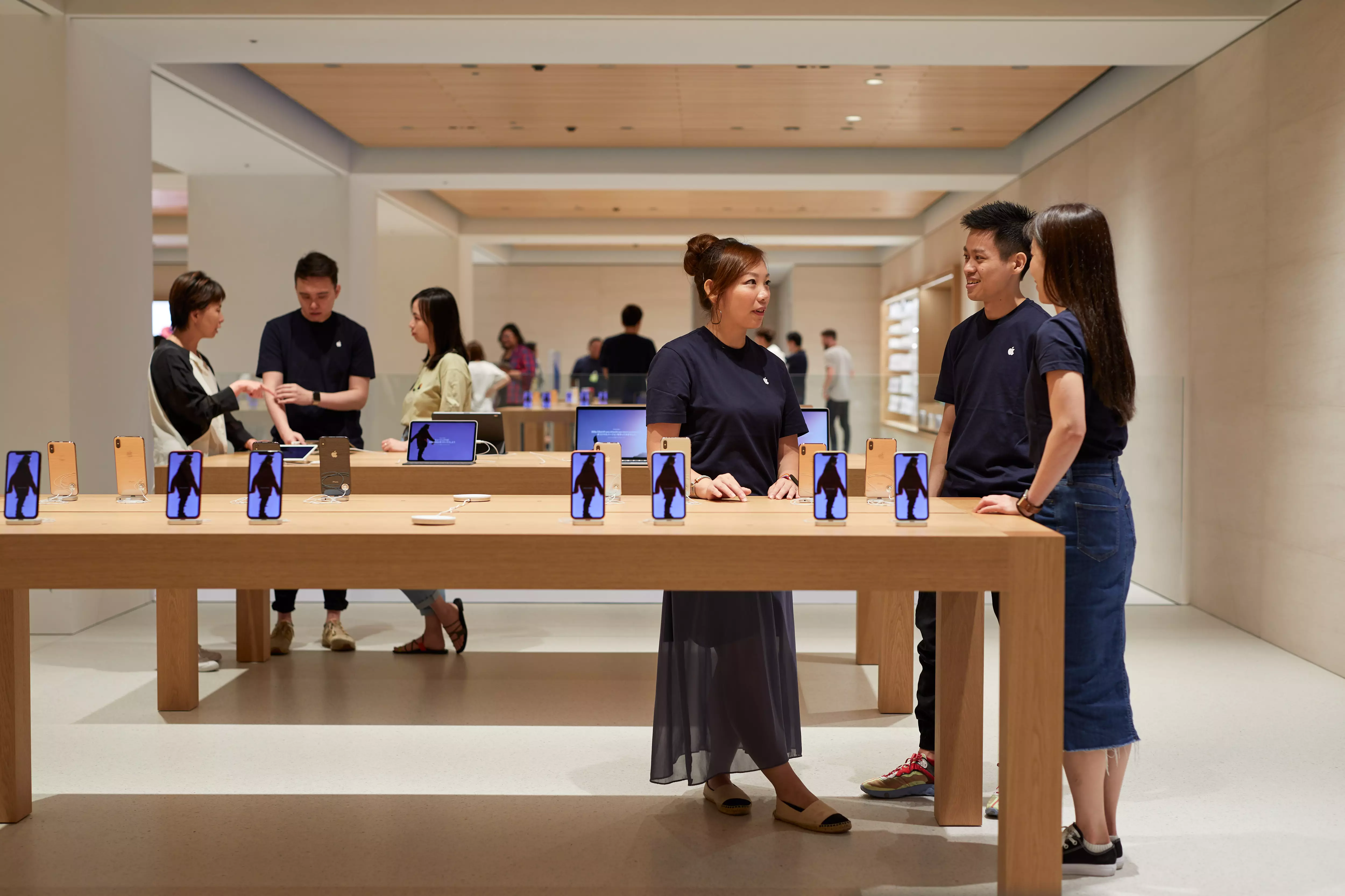 Marunouchi Apple Store ມີຜ້າມ່ານໄມ້ໄຜ່, ການອອກແບບໃຫມ່ 17041_4