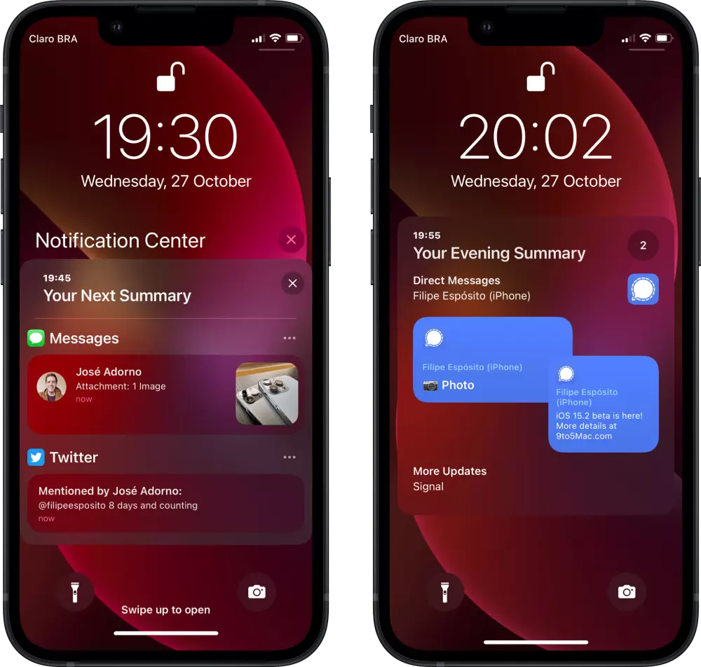 Fonctionnalités bêta d'iOS 15.2 repensées Résumé des notifications 17852_2