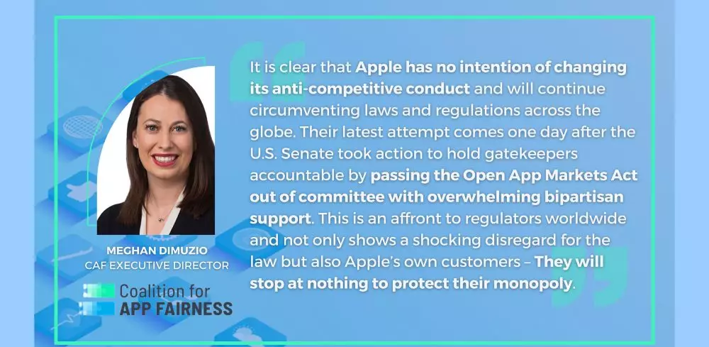 Die Coalition for App Fairness verloor Meghan DiMuzio