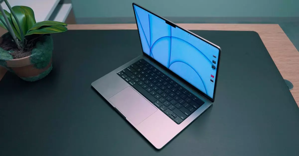 Mirada no profesional al MacBook Pro básico de 14 pulgadas