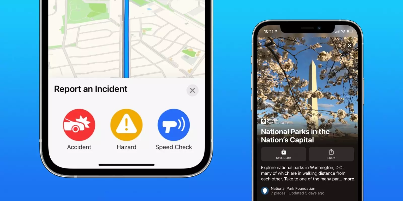 Indlela yokuxela iingozi kwi-Apple Maps, ukwabelana nge-ETA, ezinye izinto ezintsha kwi-iOS 14.5