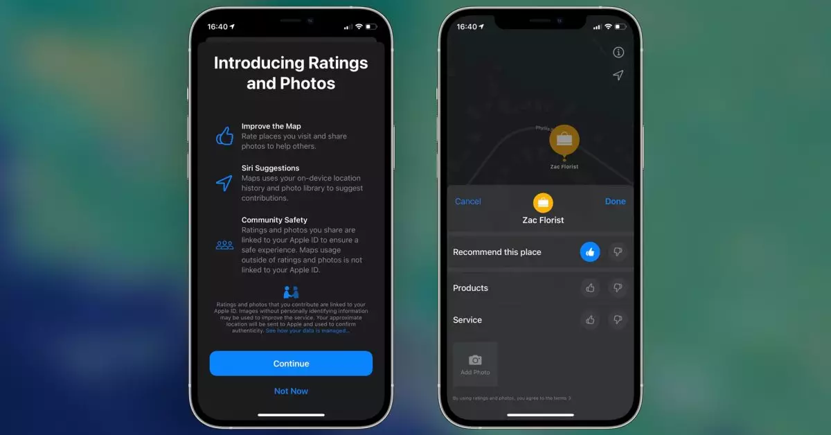 Apple Maps native rating system nu tilgængeligt i USA