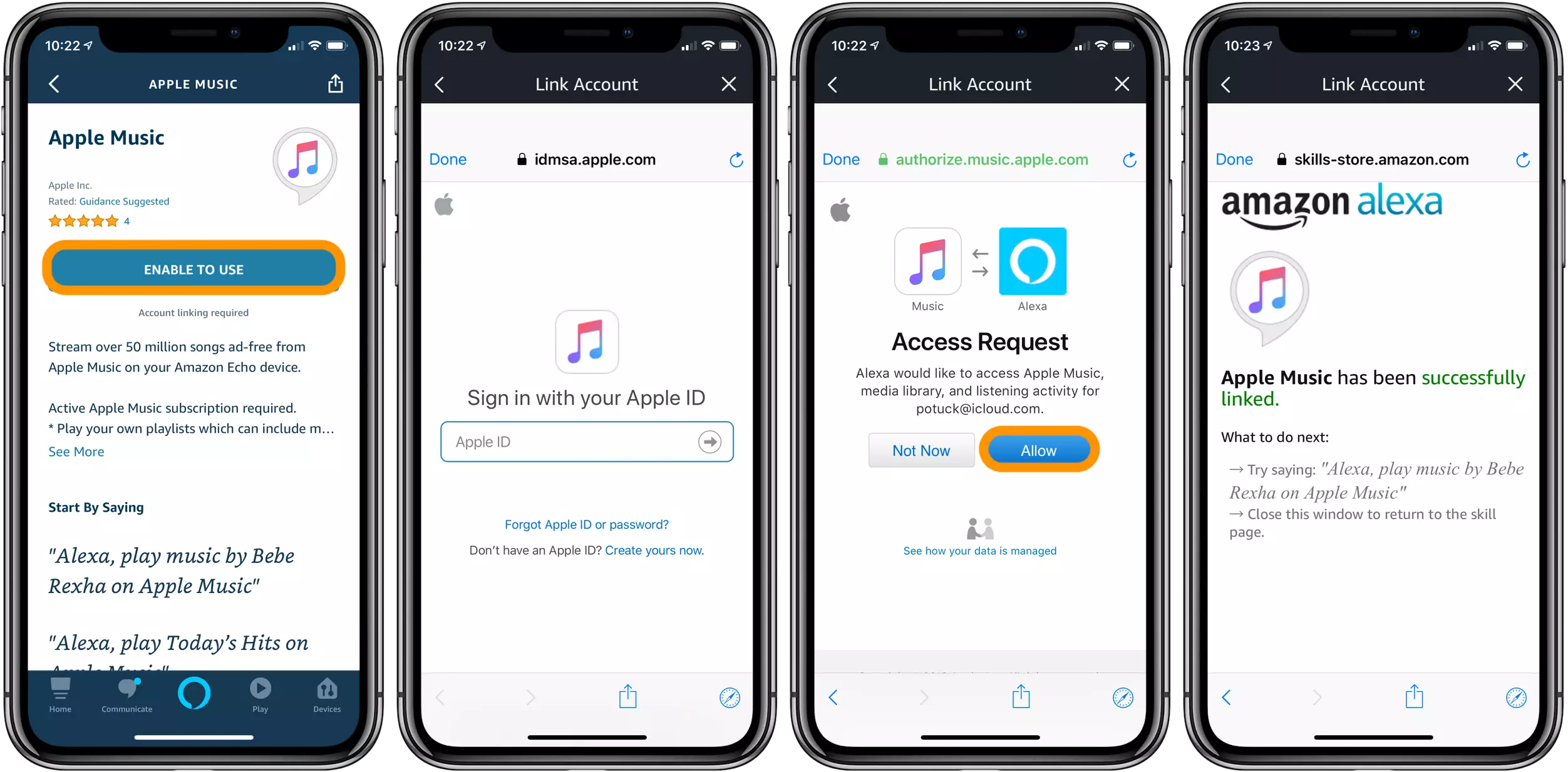 Nastavte reproduktory Apple Music Echo