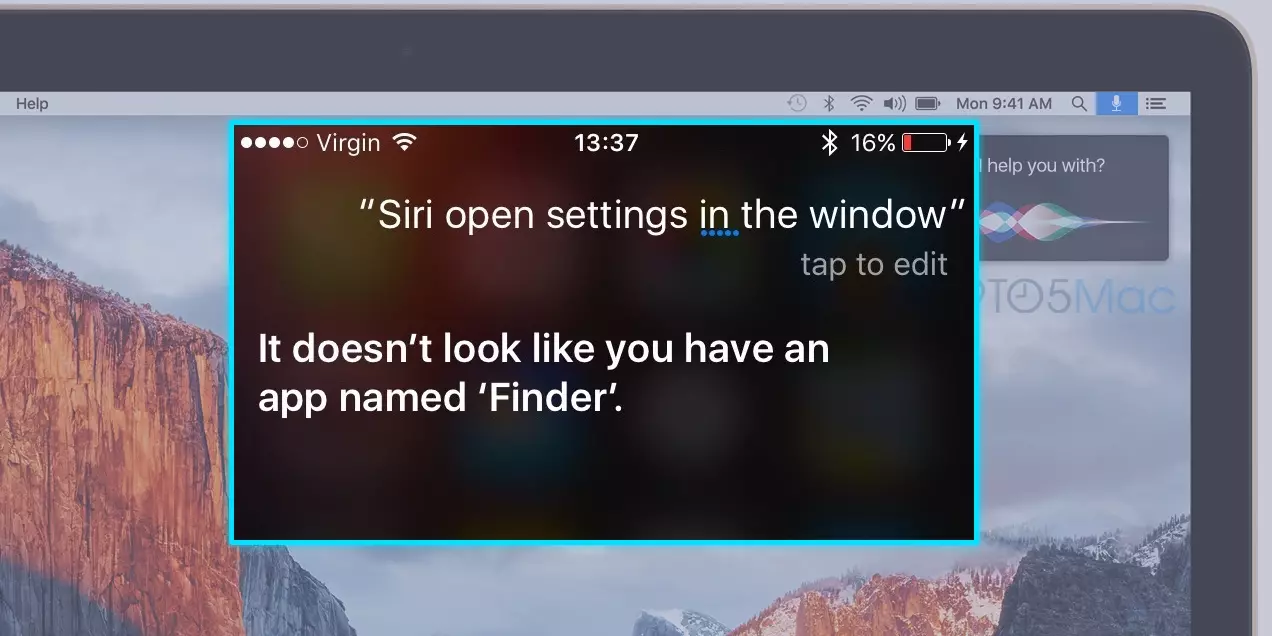 Berî WWDC, Siri dît ku li ser 'Finder' diaxive (Siri ji bo Mac tê?) 20840_1