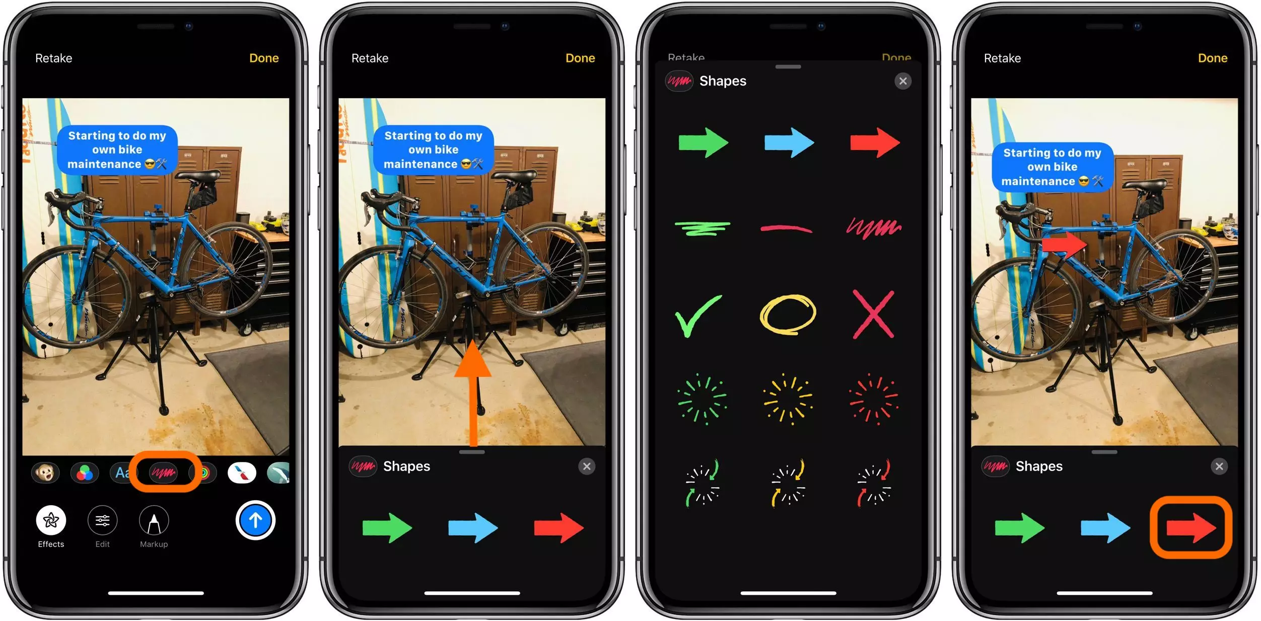 iOS 12: Fotók és videók jelölése, effektusok hozzáadása és szerkesztése az Messages alkalmazásban iPhone-on 21303_5