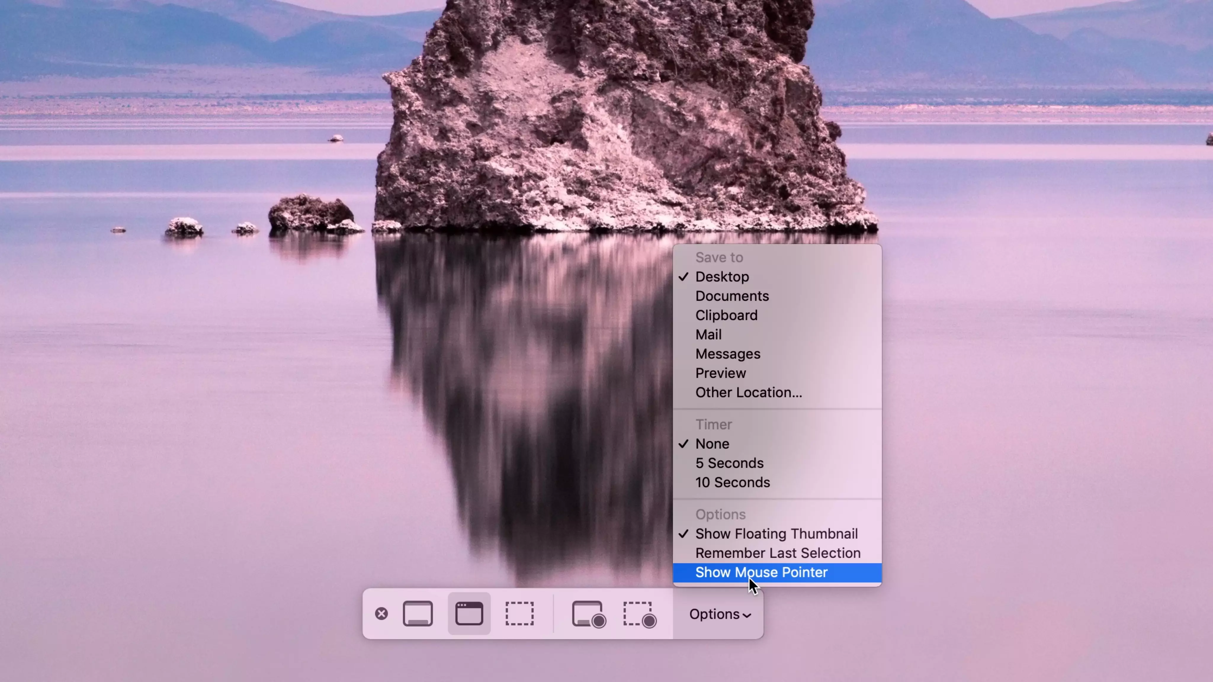 tangkapan skrin macOS Mojave