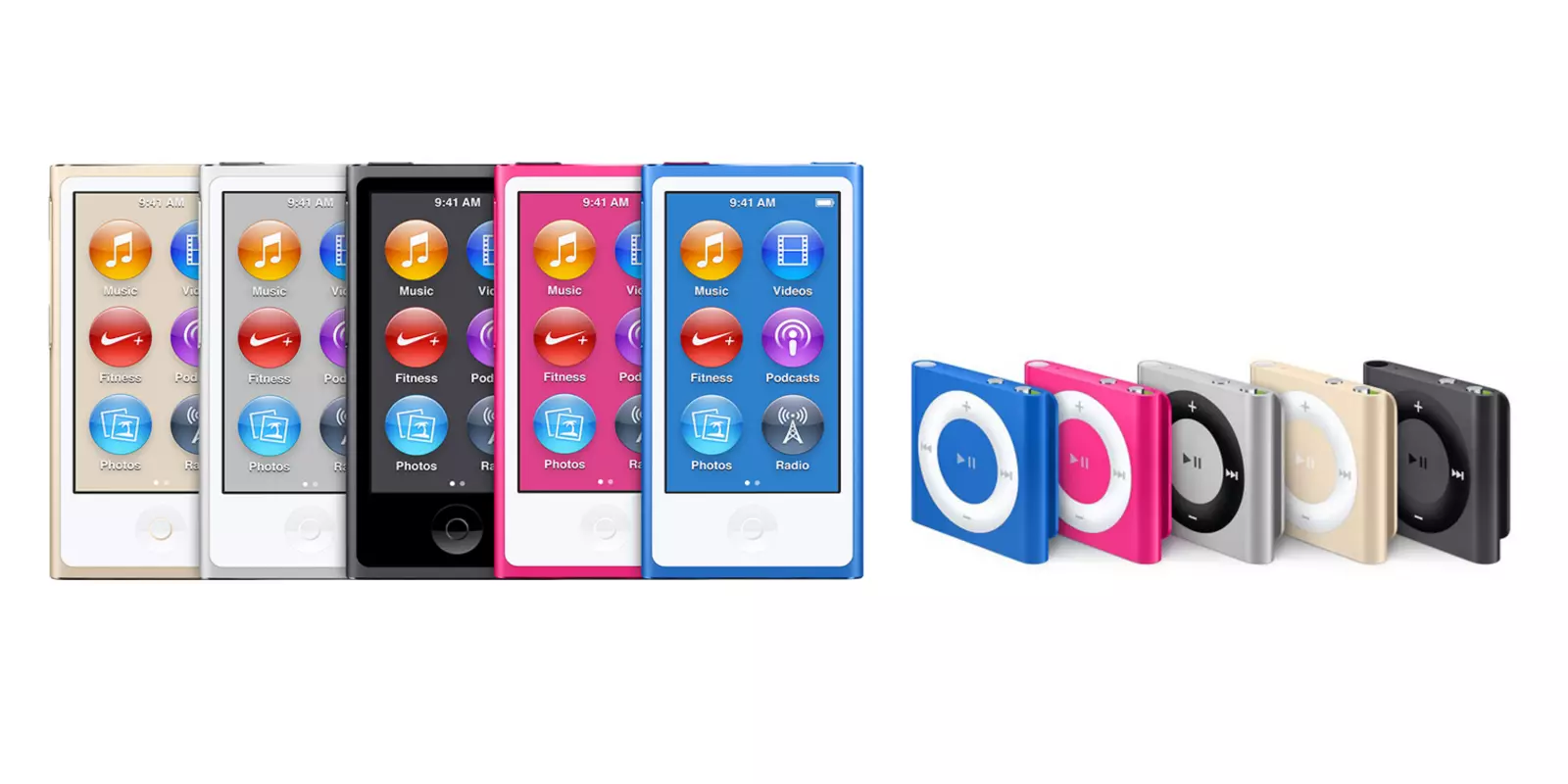 Apple iPod nano සහ shuffle නවත්වයි (යාවත්කාලීන කිරීම: තහවුරු කර ඇත) 23070_1