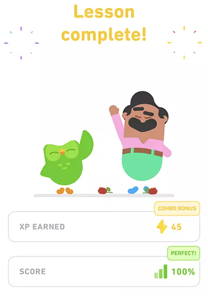 Duolingo iPhone lietotni ir pārskatījis valodas duncis 230_4