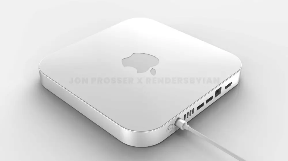 M1X Mac mini yo rapòte ke yo prezante redesign chasi pi mens, sèvi ak menm konektè pouvwa mayetik ak nouvo iMac. 2367_2