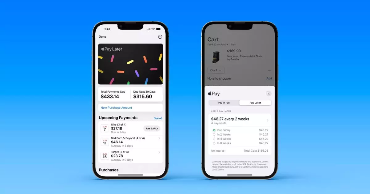 Apple 将管理 Apple Pay Later 的信用检查和贷款