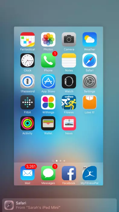 iOS 9 átadás a multitaskingból