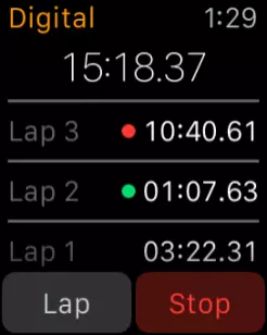 Apple Watch Stopwatch Digital