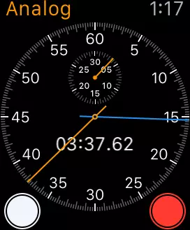 Apple Watch Analog Stopwatch na may lap