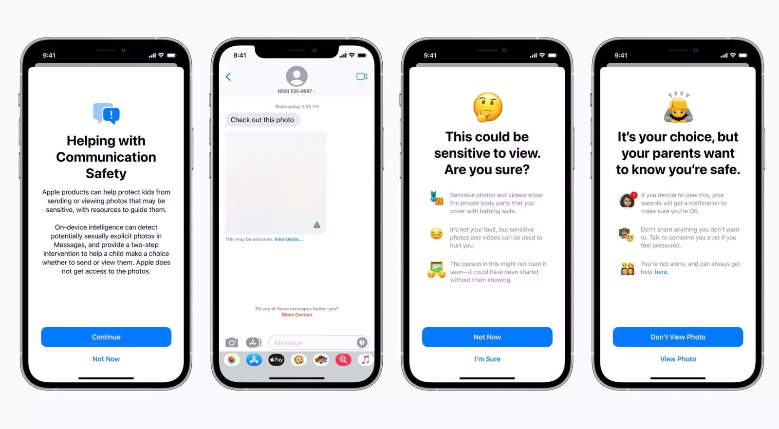 Apple kundiget nije beskermingen oan foar bernfeiligens: iMessage-funksjes, iCloud Photo skennen, mear 2577_1