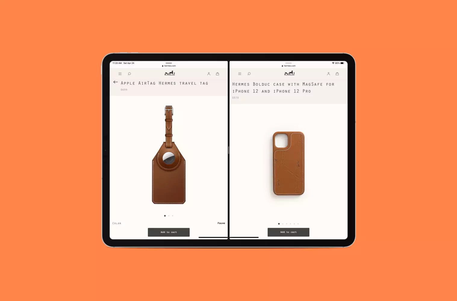 Hermès ofo atu le $699 AirTag travel tag ma le $570 MagSafe case fou i luga o la latou upega tafaʻilagi 25923_1