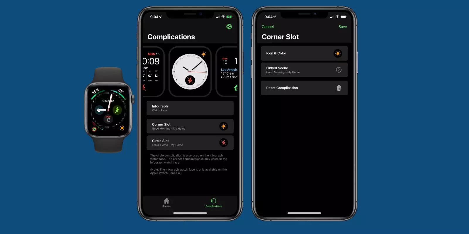 HomeRun for Apple Watch HomeKit lisab tuge kohandatud komplikatsioonide loomiseks 26432_1