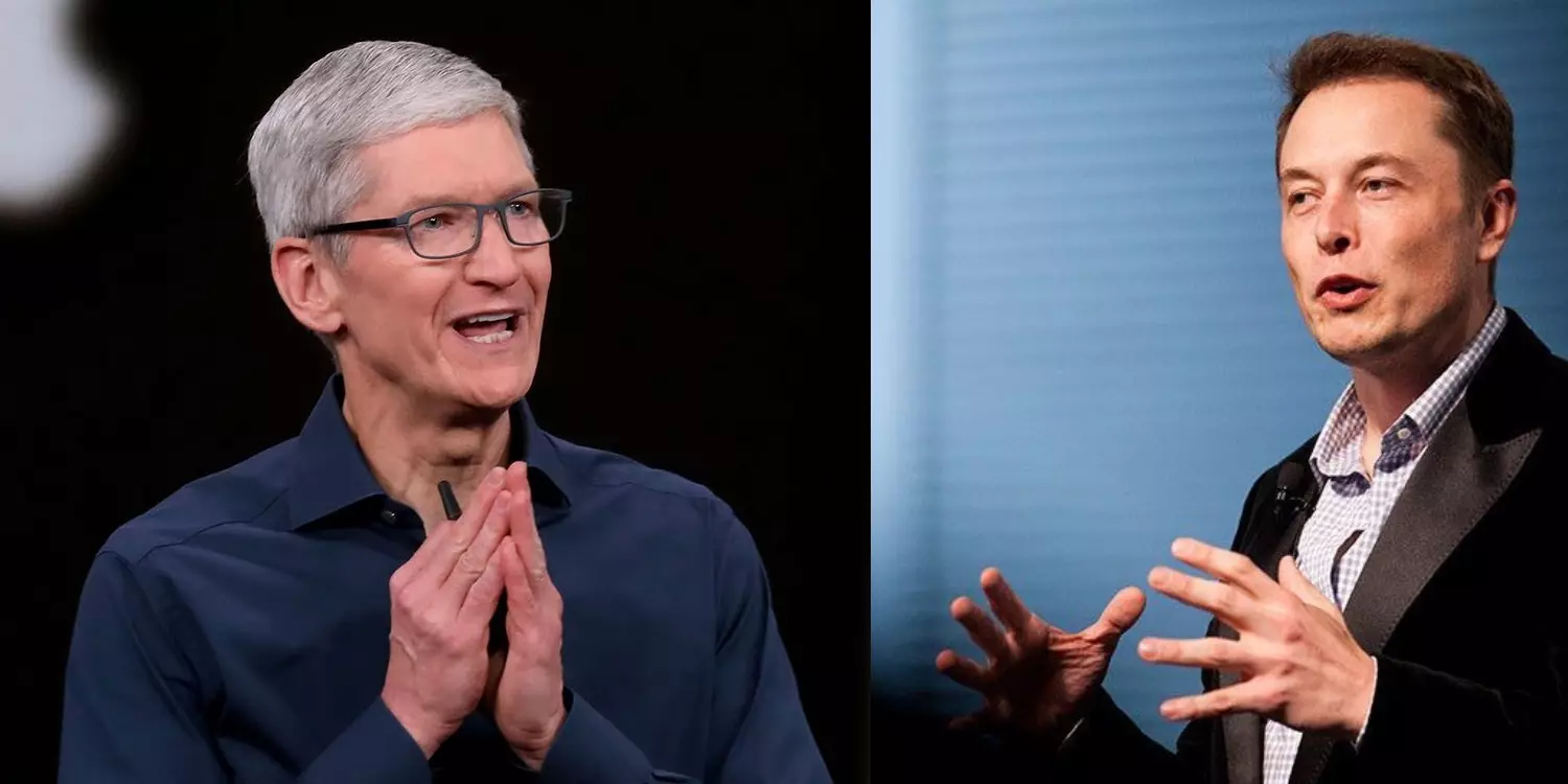 Tim Cook na Elon Musk