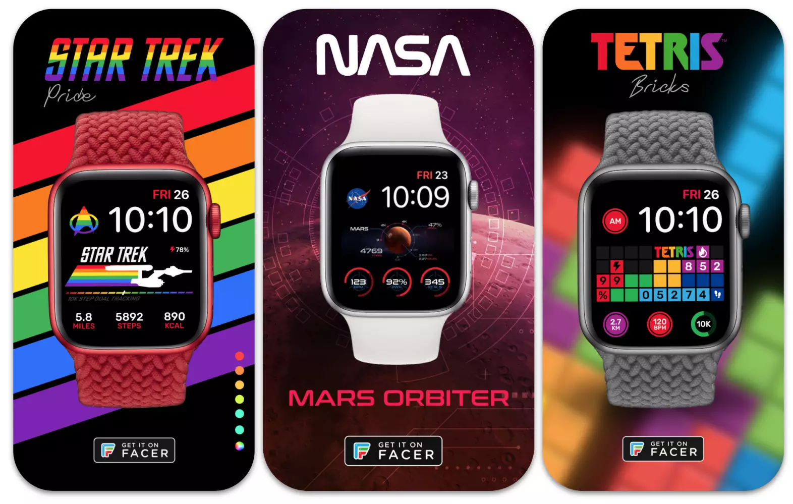 Ku hagaaji booskaaga Facer's cusub ee NASA, Mars, iyo Star Trek Apple Watch 2687_1