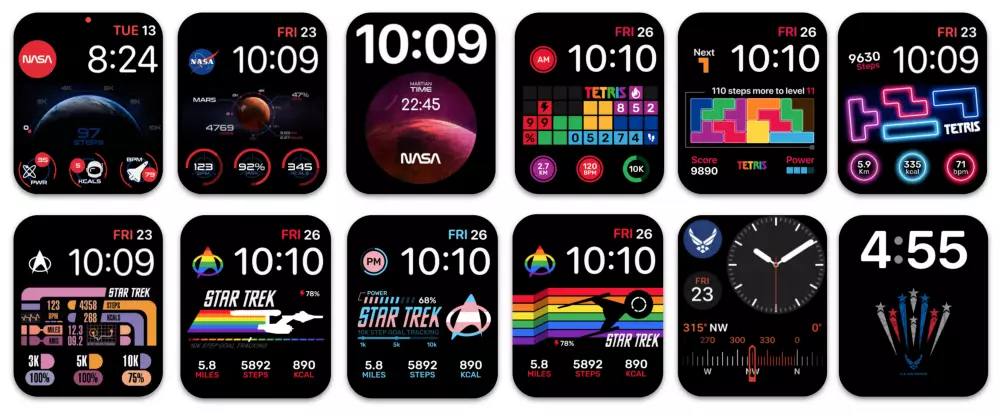 Ku hagaaji booskaaga Facer's cusub ee NASA, Mars, iyo Star Trek Apple Watch 2687_2