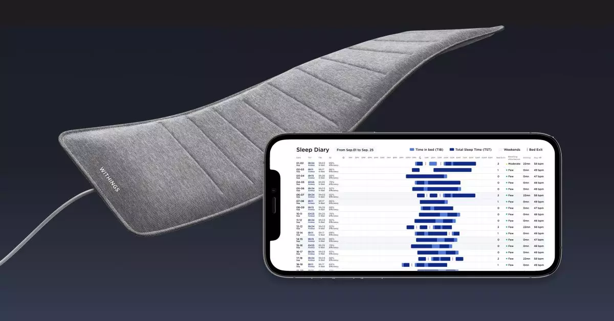 Withings برای اطلاعات دقیق و مفیدتر، دفترچه خاطرات خواب درجه پزشکی را به تشک ردیابی خود اضافه می کند
